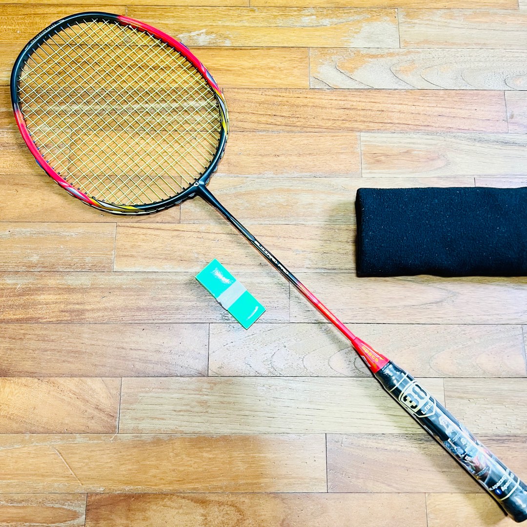 [Sep Bundle] Brand New Apacs Blizzard Pro 4U Badminton Racket strung ...