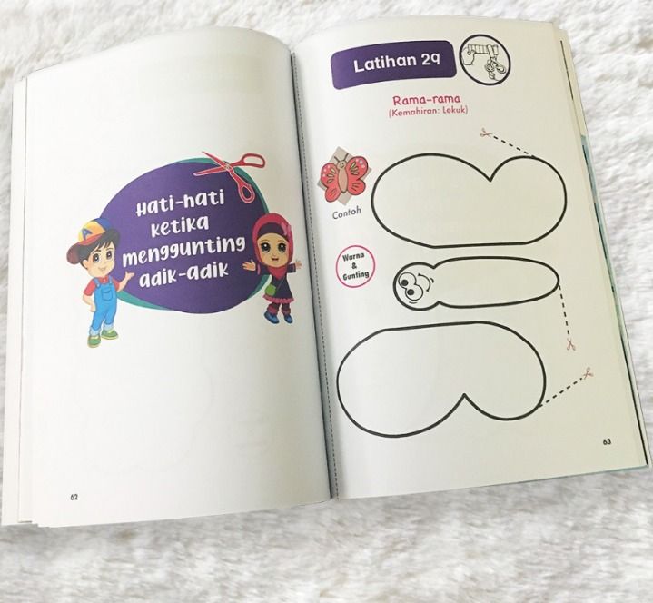 SET BUKU LATIHAN MENGGUNTING, BUKU MEWARNA ANGGOTA BADAN, FREE GUNTING ...