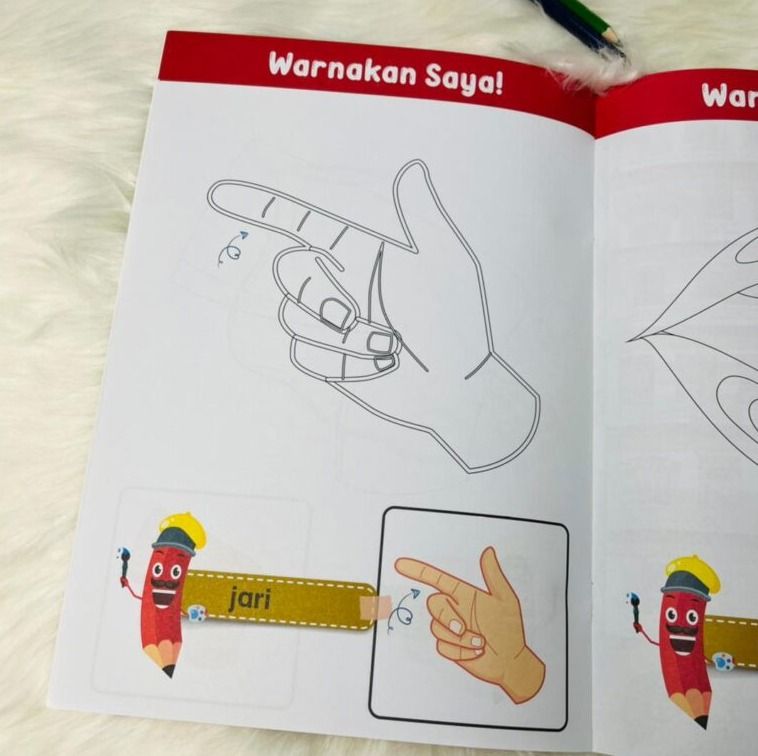 SET BUKU LATIHAN MENGGUNTING, BUKU MEWARNA ANGGOTA BADAN, FREE GUNTING ...