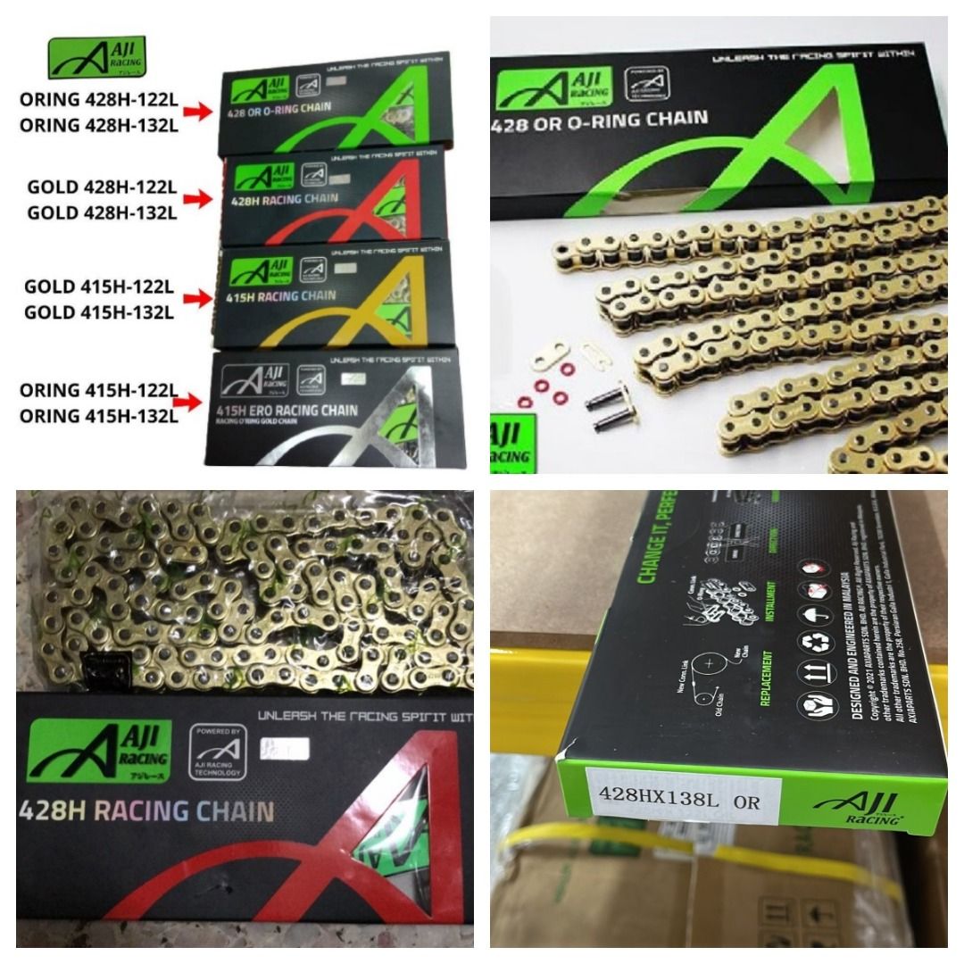 SPROCKET / HEAVY DUSTY CHAIN / ORING CHAIN / LUBE 428 415 520H ...