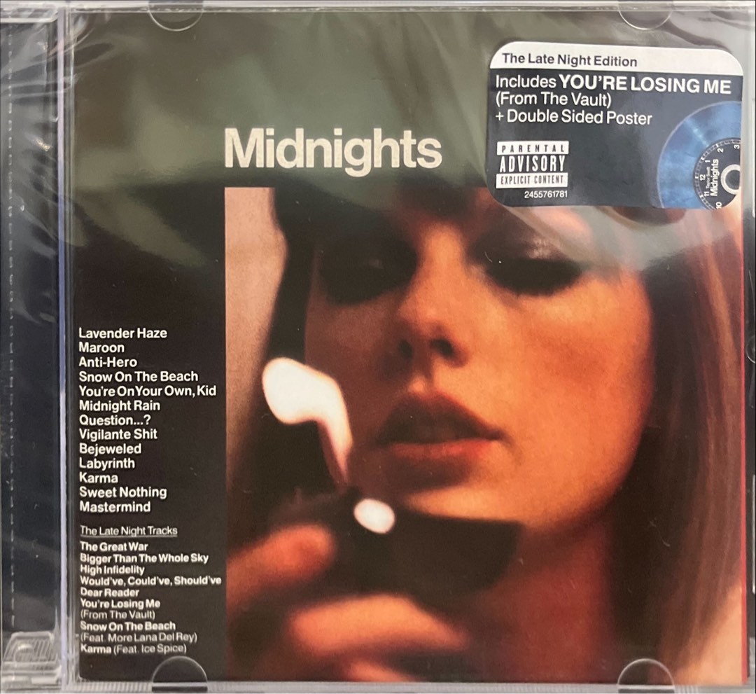 Taylor Swift : Midnight The Late Night US Edition Deluxe Extra 8 Bonus ...