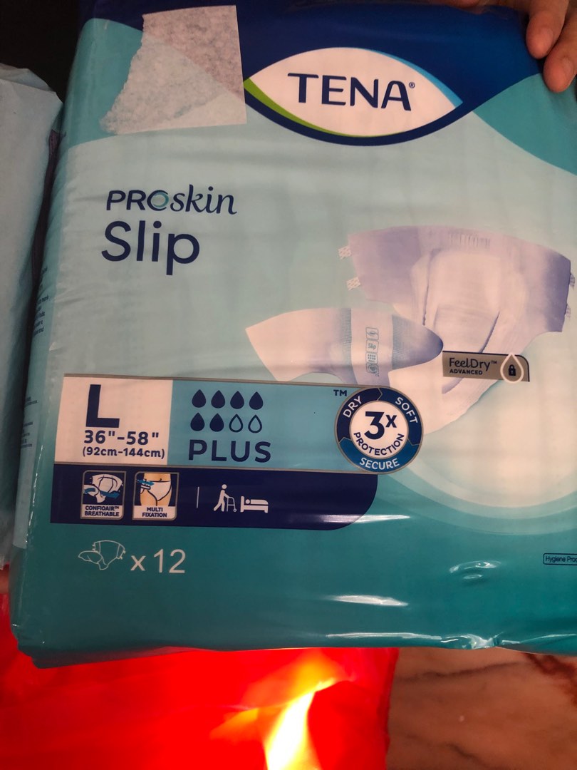 Tena Adult Diapers (Proskin Slip L), Health & Nutrition, Medical Supplies & Tools on Carousell