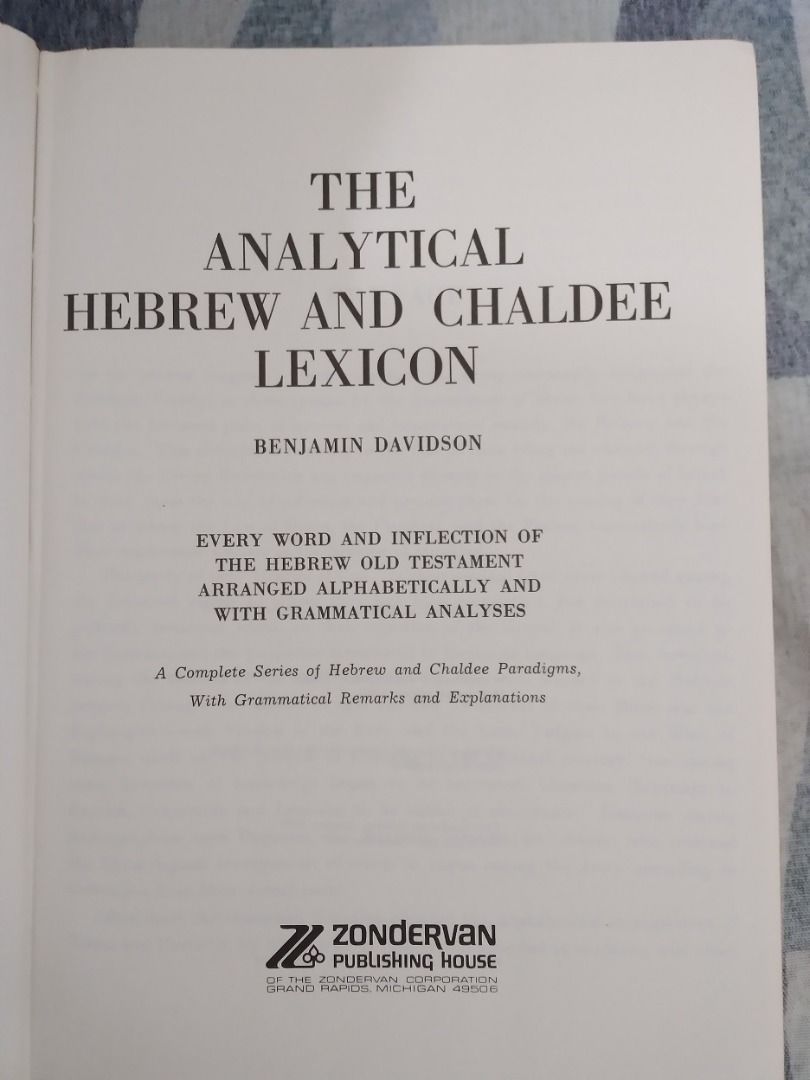 The Analytical Hebrew and Chaldee Lexicon, Hobbies & Toys, Books ...