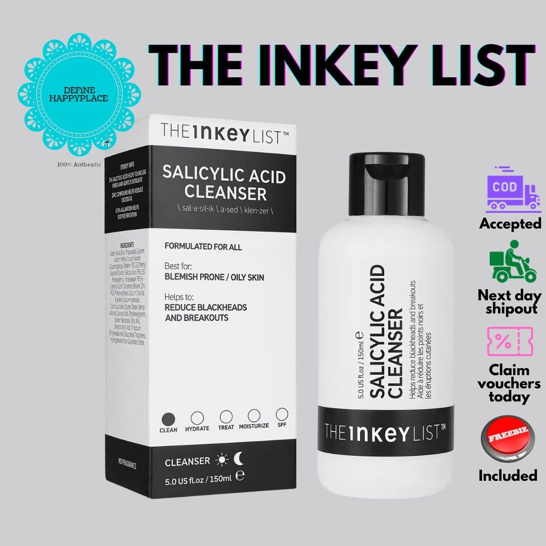 THE INKEY LIST Salicylic Acid Cleanser 150ml, Beauty & Personal Care ...