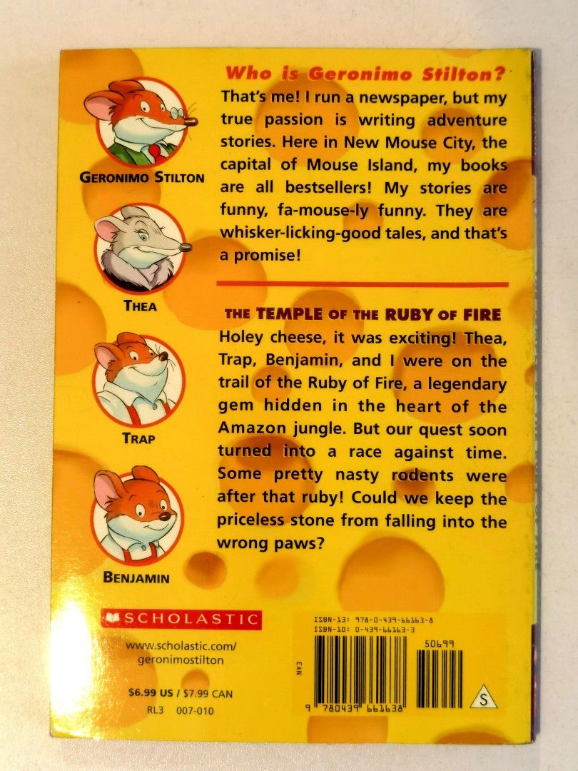 The temple of the ruby fire Book By Geronimo Stilton, Hobbies & Toys ...