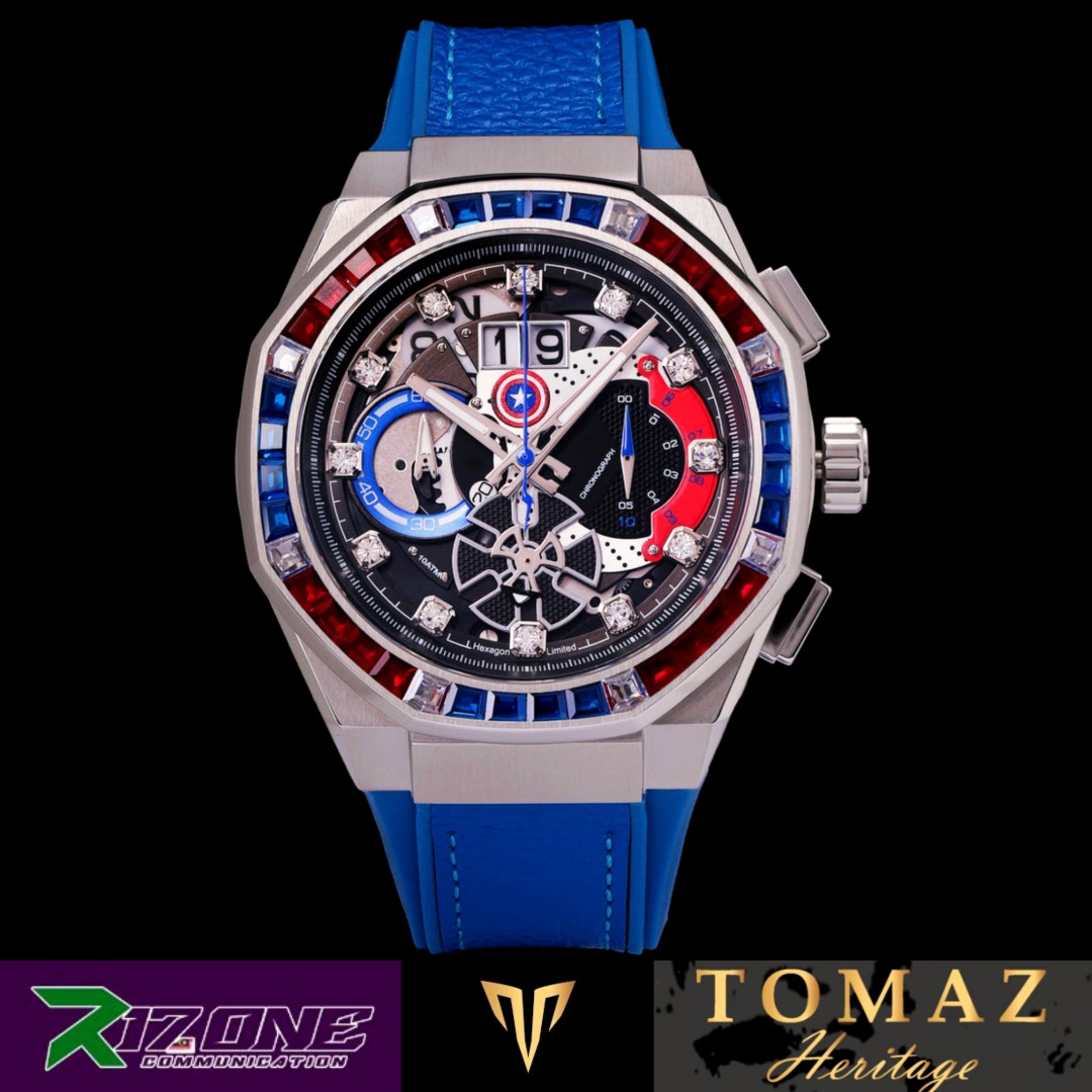 TOMAZ Watches MARVEL TQ023J-D1 / Swarovski / Captain America / New ...