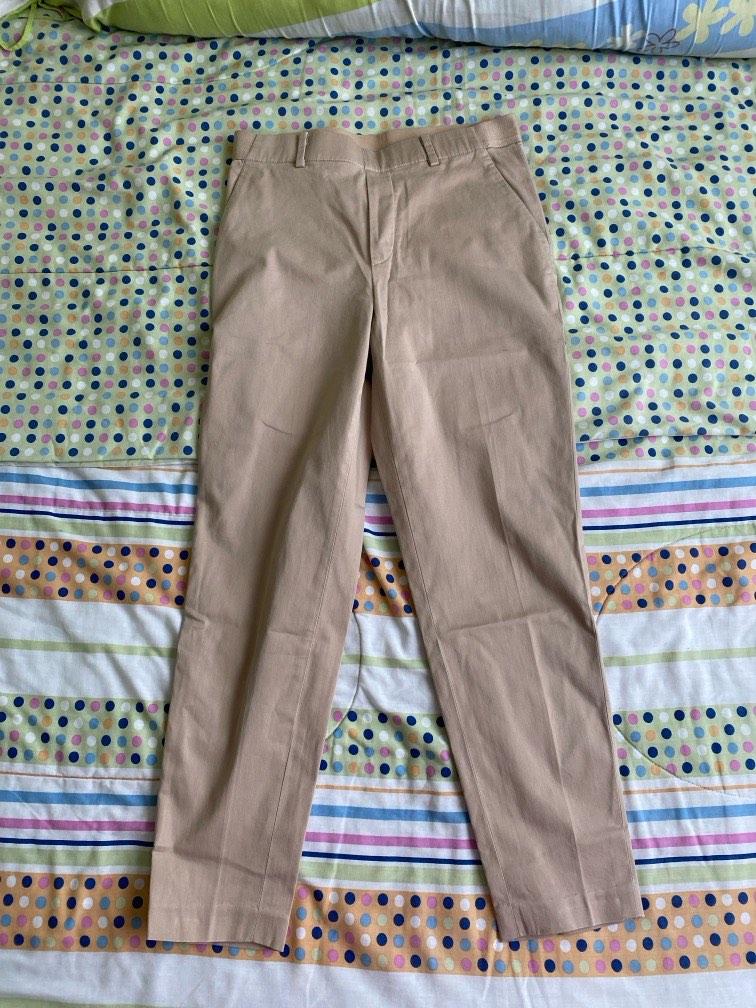 Uniqlo Brown Pants Slack Trousers, Women's Fashion, Bottoms, Other ...