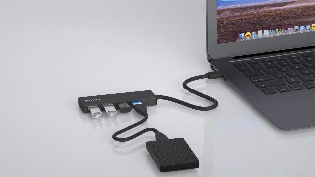 USB Hub, BYEASY 4-Port USB 3.0 Hub Ultra Slim Portable USB Splitter for ...