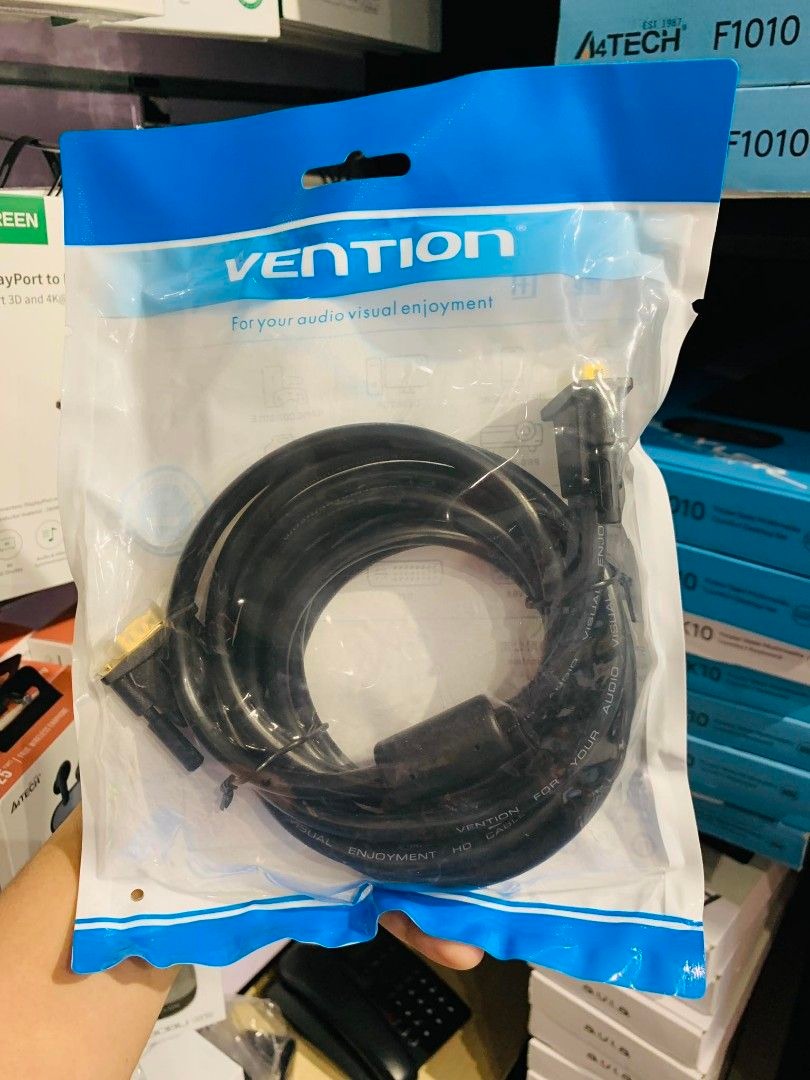 Vention 3M VGA Male to Male Cable (3+6) With Ferrite Cores Black DAEBI, Computers & Tech, Parts ...