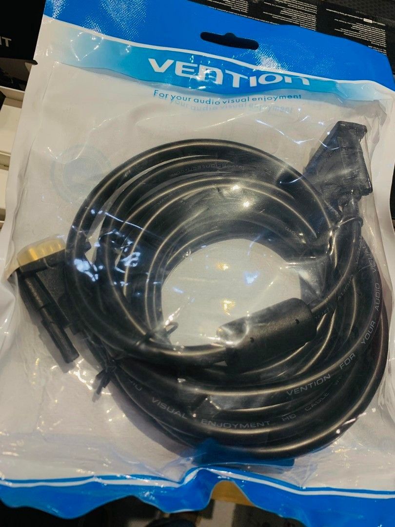 Vention 3M VGA Male to Male Cable (3+6) With Ferrite Cores Black DAEBI, Computers & Tech, Parts ...