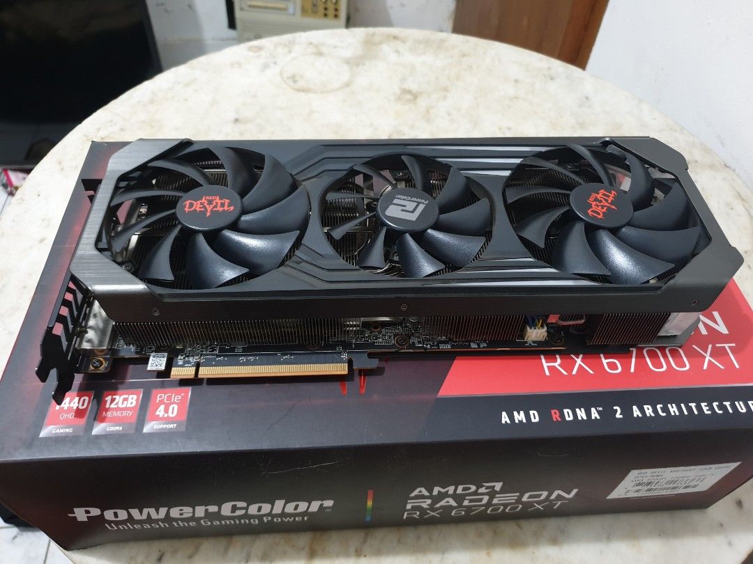 VGA Powercolor Red Devil AMD RX 6700 XT 12GB GDDR 6, Elektronik ...
