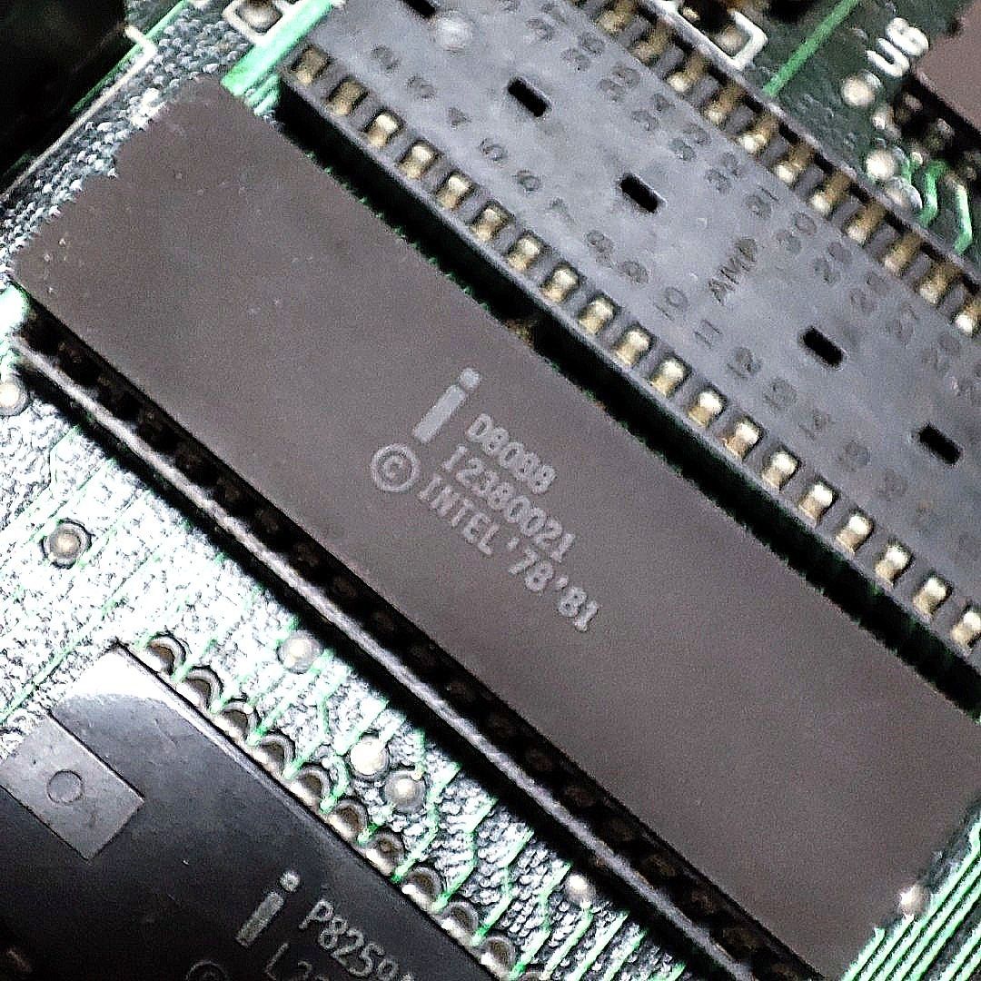 Vintage Intel 8088 CPU socketed on a motherboard, Computers & Tech ...