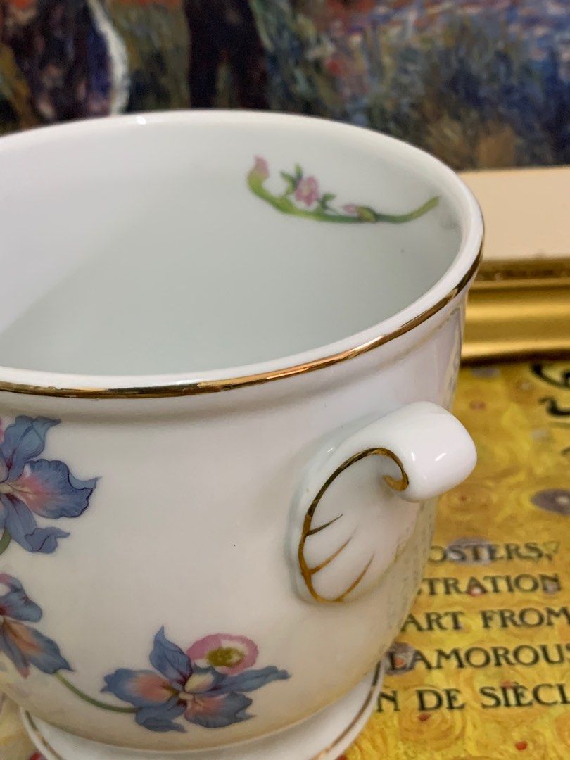 Vintage JAFFE ROSE PRESENTATION FINE - PORCELAIN Vase . Dresden Germany ...