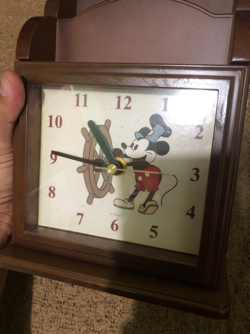 Vintage mickey wall clock , key holder cabinet and letter holder ...