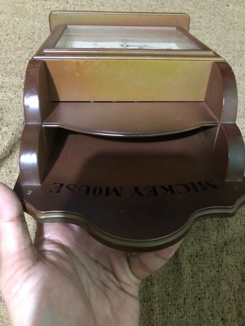 Vintage mickey wall clock , key holder cabinet and letter holder ...