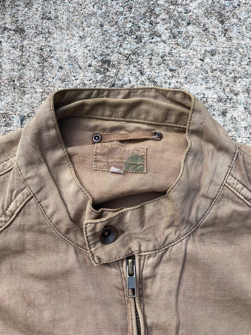 Vintage Mildly Waxed Biker Jacket, Men's Fashion, Coats, Jackets and ...