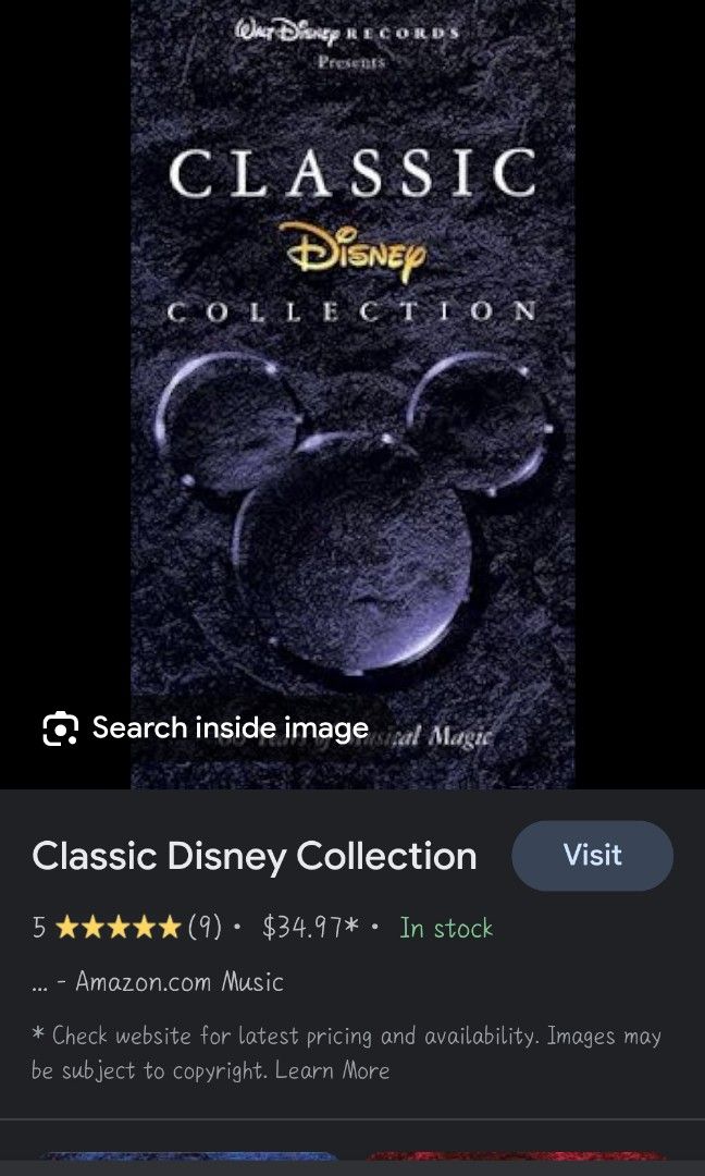 Walt Disney Records CLASSIC DISNEY COLLECTION Cd's with lyric book ...