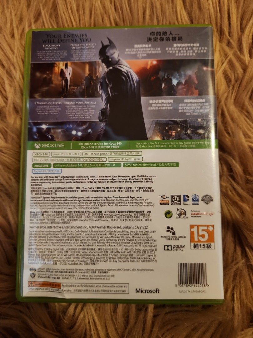 Xbox 360 batman arkham origins, Video Gaming, Video Games, Xbox on ...