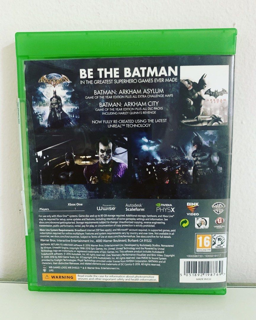 Xbox One Games Batman Return to Arkham, Video Gaming, Video Games, Xbox ...