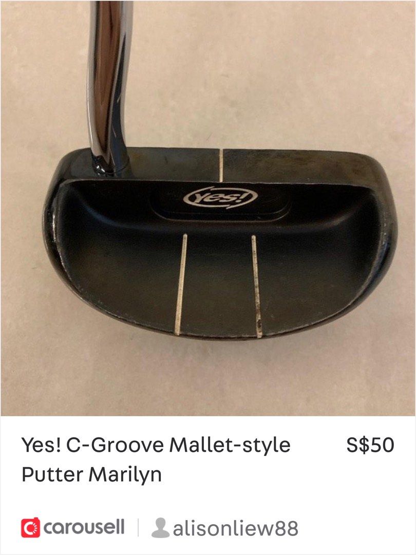 Yes! C-groove Putter Marilyn (mallet), Sports Equipment, Sports & Games ...