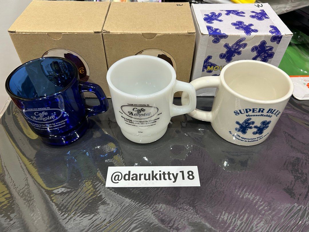 Yesung Mouse Rabbit Cafe & Cafe Amoire Milk Glass Mugs & Cups, Hobbies ...
