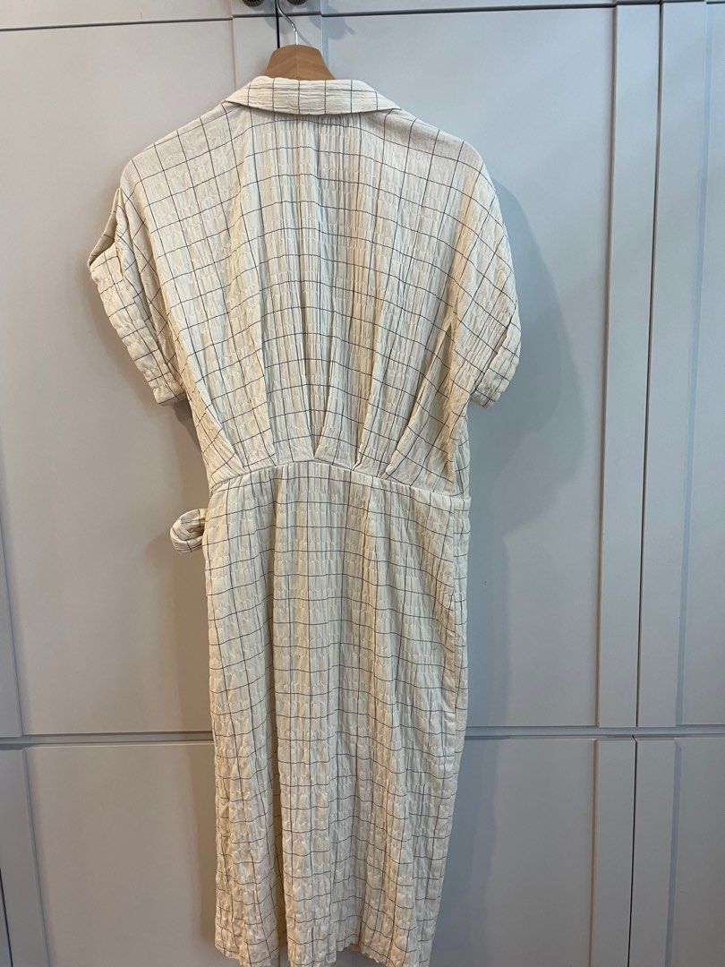 Zara checkered wrap dress, Women's Fashion, Dresses & Sets, Dresses on ...