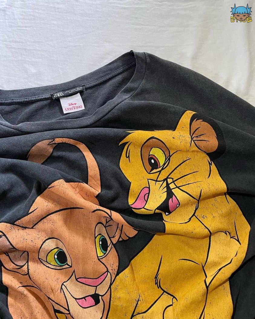 ZARA Vintage Lion King Shirt, Women's Fashion, Tops, Shirts on Carousell