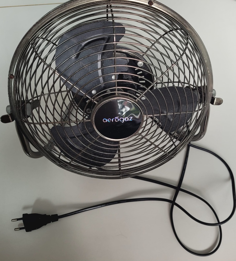 10 inch Aerogaz fan (2 pin plug) metal blade, Furniture & Home Living ...