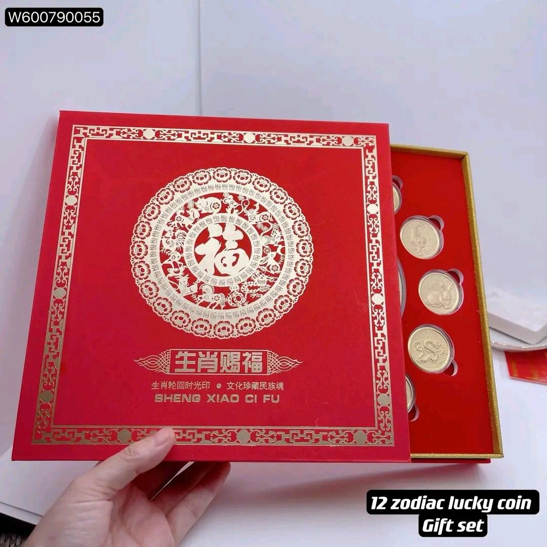 12 zodiac lucky coin gift set, Furniture & Home Living, Home Decor ...