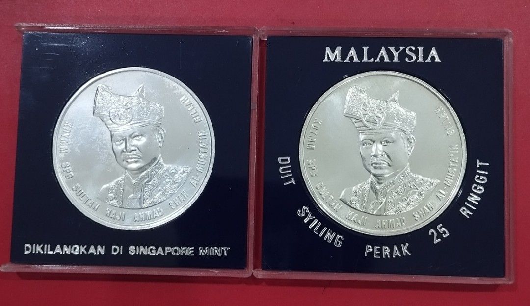 2pcs Duit Syiling Perak 25 Ringgit 1959-1984 #85, Hobbies & Toys ...