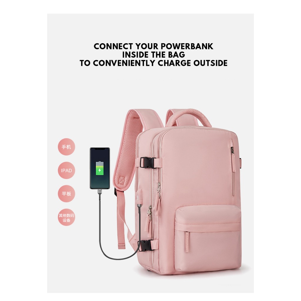 32L Travel Backpack Unisex Light travel Cabin Bag Multi compartment ...