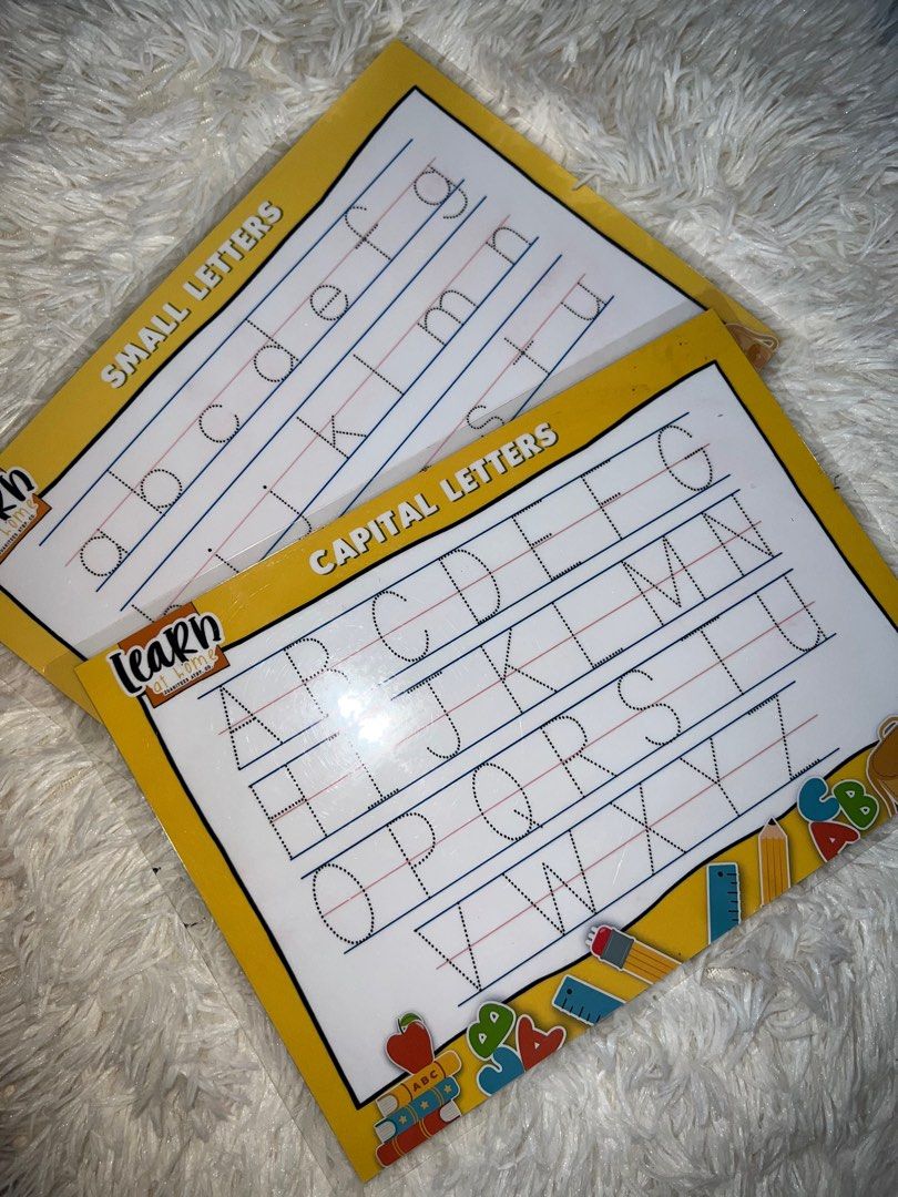 3pieces set Laminated erasable tracing activity to learn writing ...