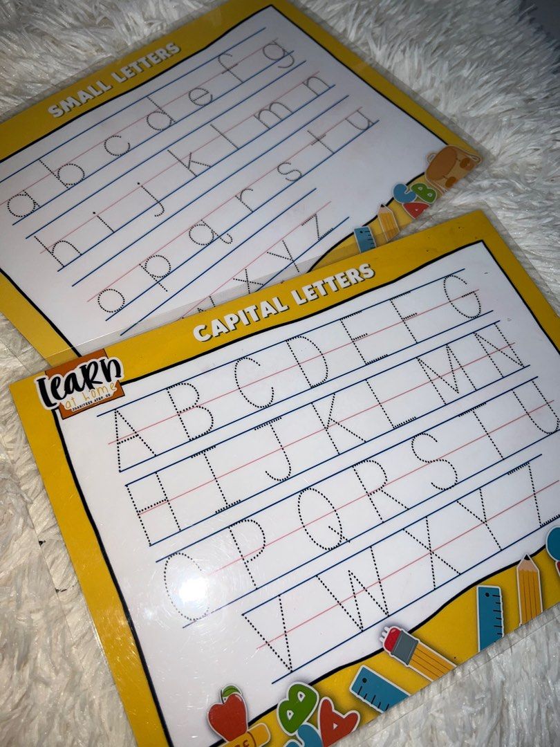 3pieces set Laminated erasable tracing activity to learn writing ...