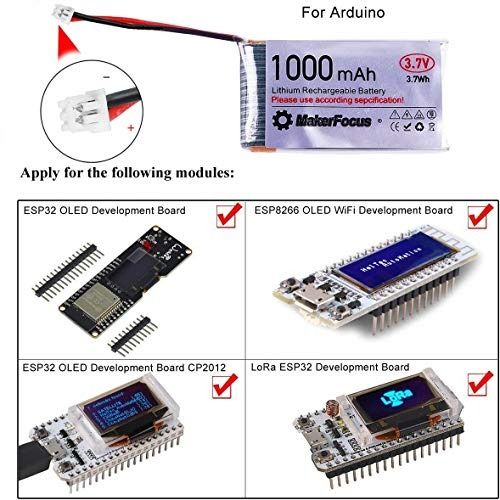 4pcs 3.7V 1000mAh Lithium Rechargeable Battery Lipo Batteries with ...