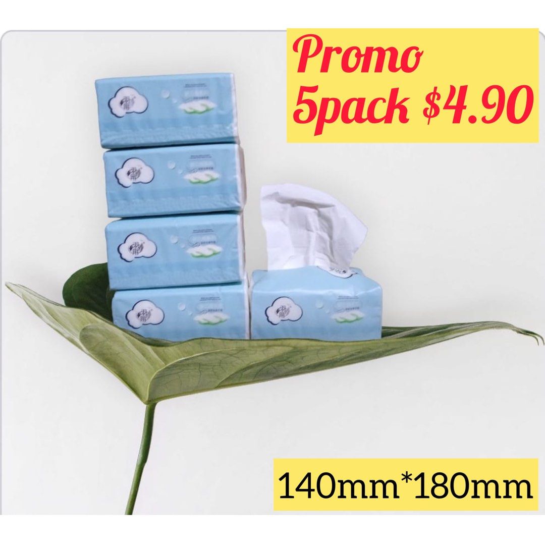 5 Pack for $4.90 Tissues , face tissues,mouth tissue, Beauty & Personal ...