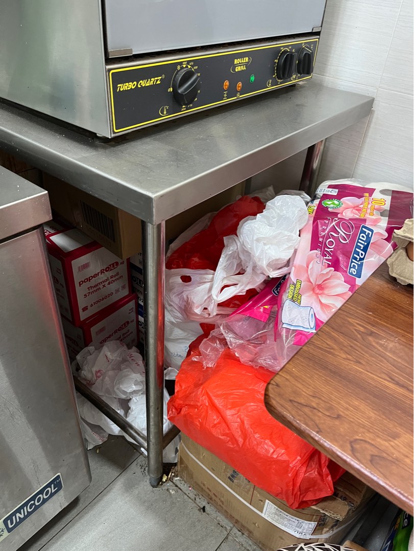 70cm x70cm stainless steel working table, Furniture & Home Living ...