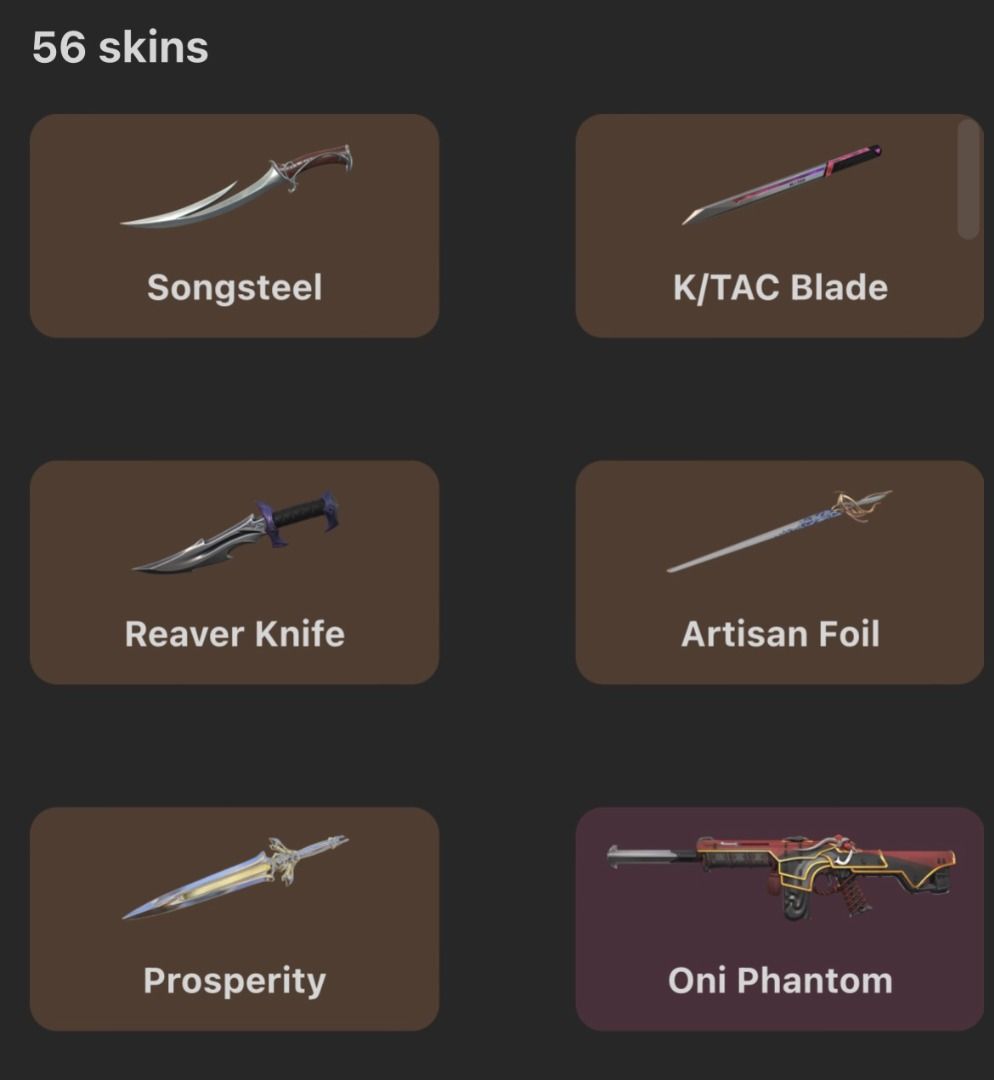 8 Premium skins DIAMOND Valorant Account (Reaver, Oni, Prosperity ...