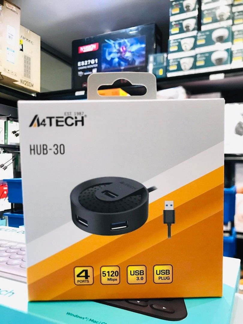A4Tech 4-Ports 4in1 USB Hub 3.0 HUB-30 Black, Computers & Tech, Parts ...