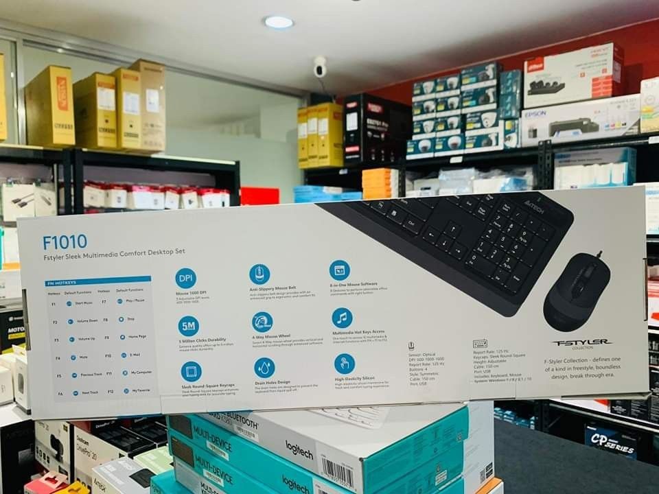 A4Tech Fstyler F1010 Keyboard Mouse Combo USB Grey, Computers & Tech, Parts & Accessories ...