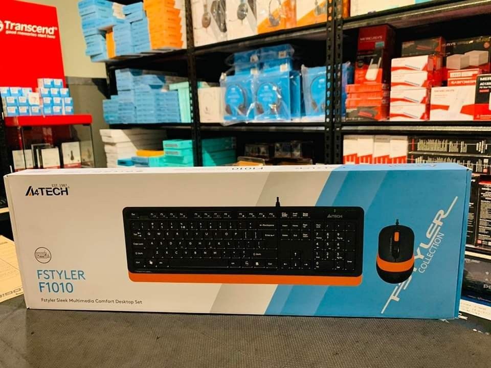 A4Tech Fstyler F1010 Keyboard Mouse Combo USB Orange, Computers & Tech ...
