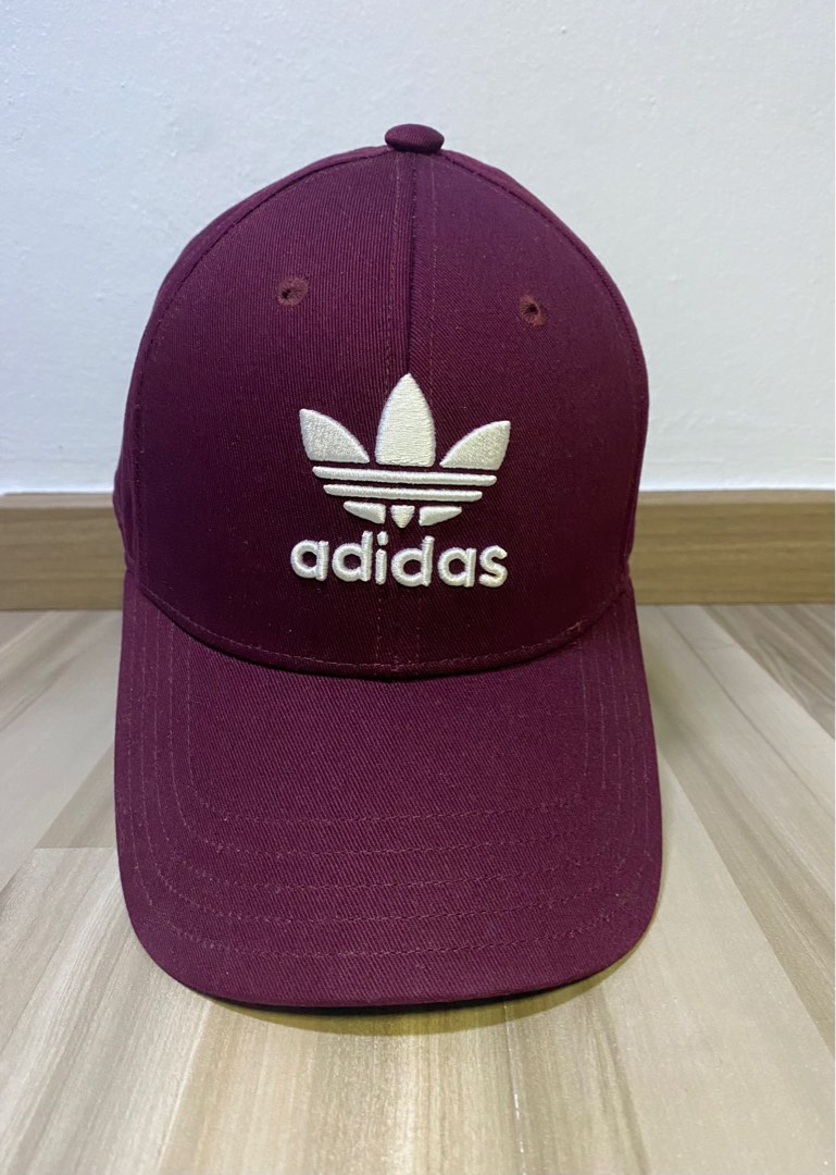 Adidas trefoil cap - Maroon, Men's Fashion, Watches & Accessories, Caps ...
