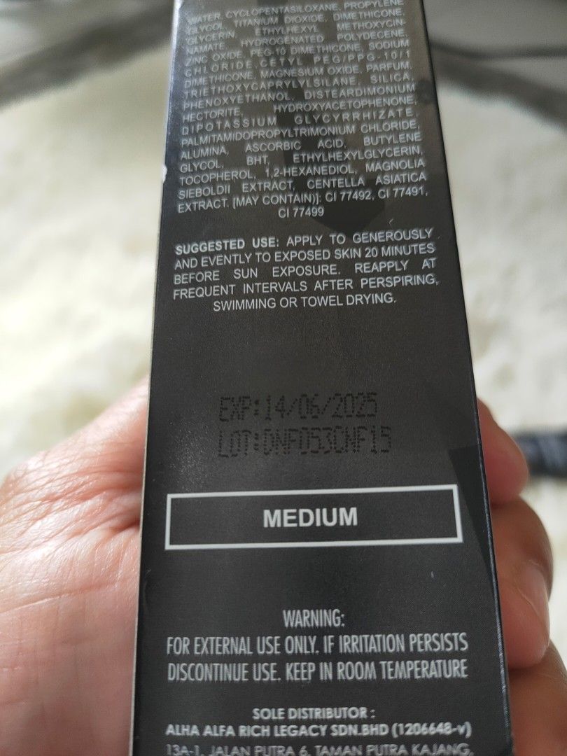 Alha Alfa Sunscreen + Foundation SPF50, Beauty & Personal Care, Face ...