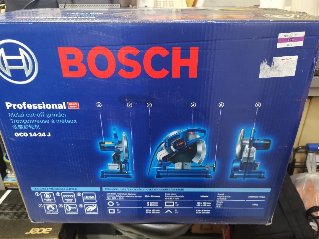 BOSCH GCO 14-24 J METAL CUT OFF GRINDER, Furniture & Home Living, Home ...