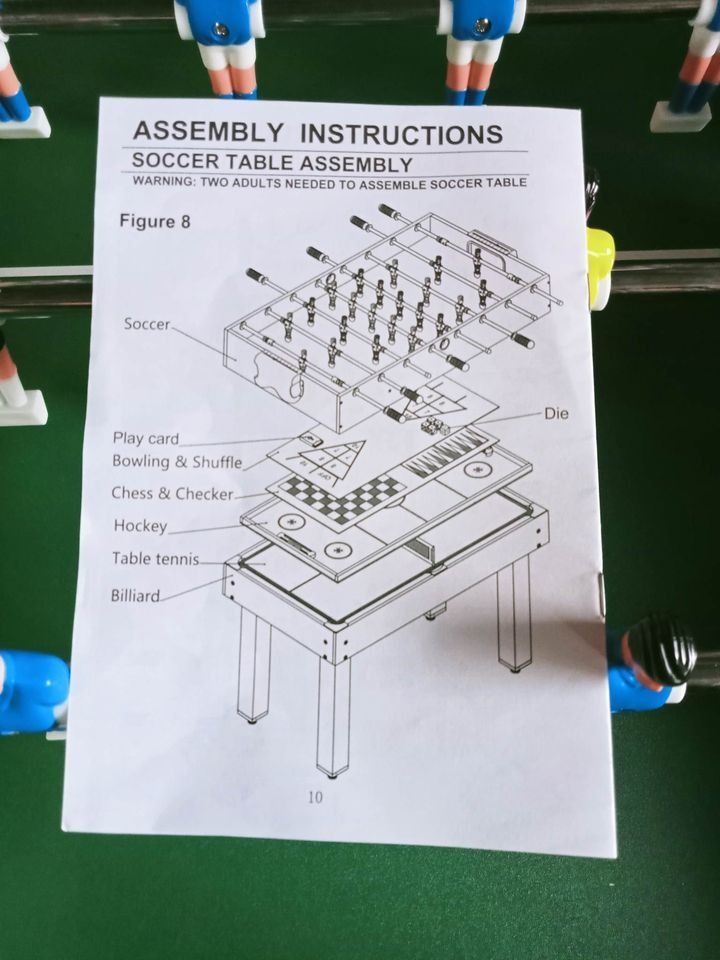 Brandnew 2x4 ft 10in1 Multi gaming table with complete set of ...