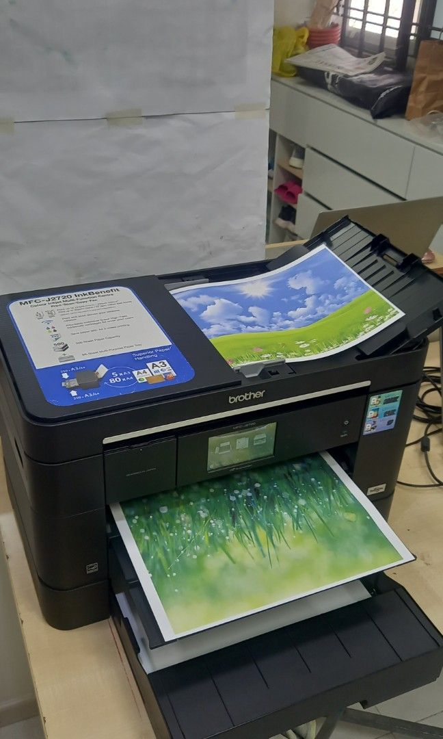 Brother A3 Printer MFC-J2720 ( Can double side Copy,Scan &Print)(Original new brother cartridge ...