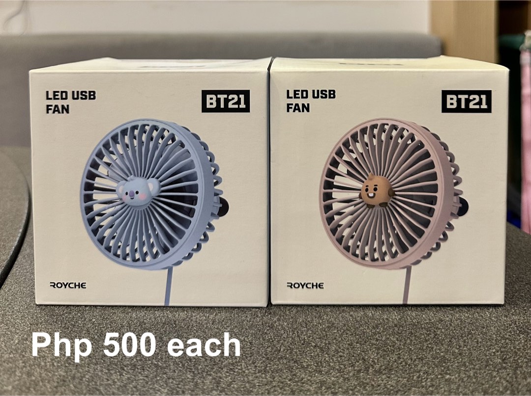 BT21 Official Led USB Fan, Furniture & Home Living, Lighting & Fans ...