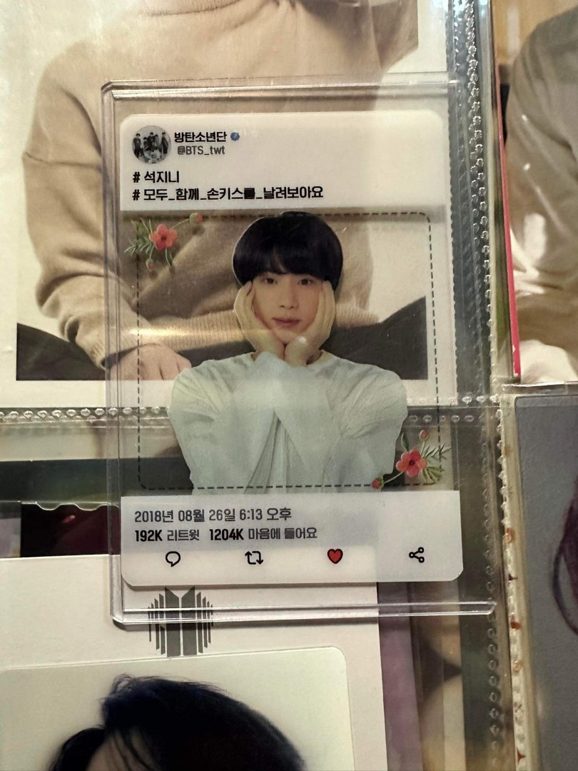 Bts Jin Army booth transparent PC, Hobbies & Toys, Memorabilia & Collectibles, K-Wave on Carousell