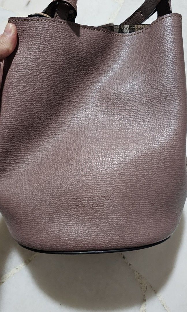 Burberry Reversible Bucket Bag (Light Elderberry), Luxury, Bags ...