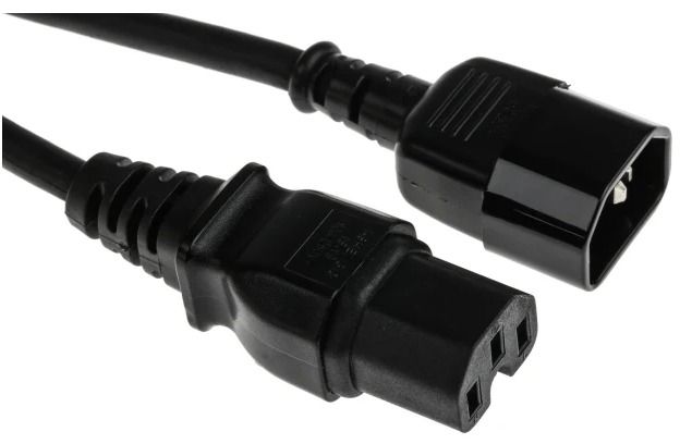 C14 C15 Male to Female Power Extension Cable Cord, Computers & Tech ...