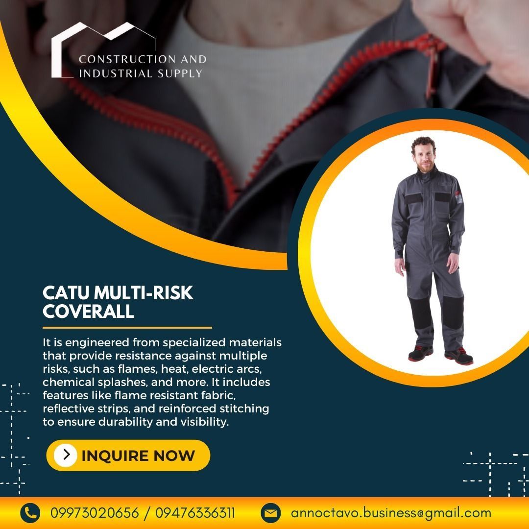 CATU Multi-risk Coverall | AFG-1000- | Safety Attire | PPE Regulations ...